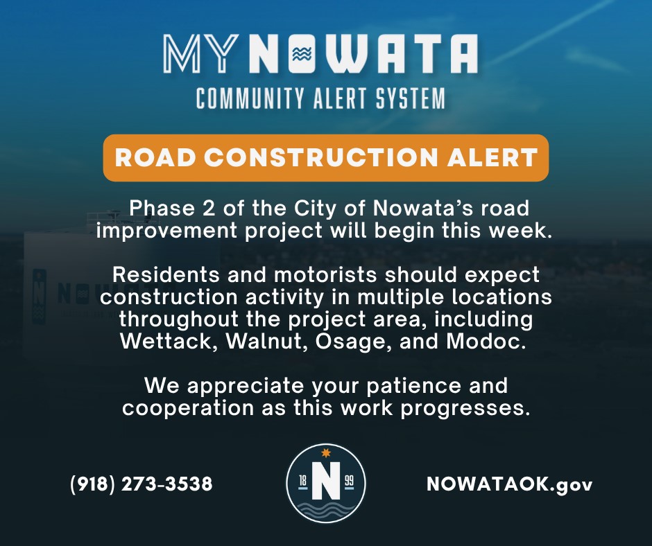 Bartlesville Radio » News » City of Nowata Enters Phase Two of Road Project